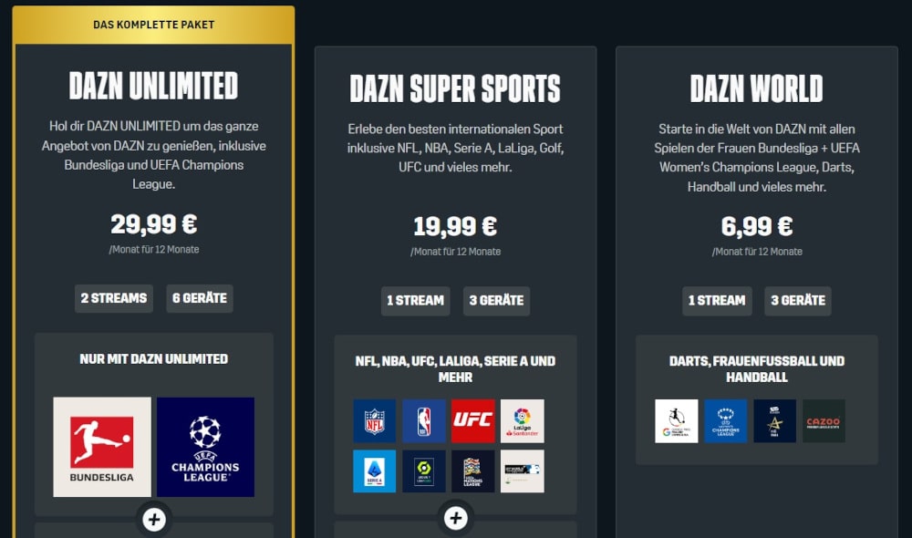 DAZN kostenlos testen - so geht es! Gratismonat sichern & Trick